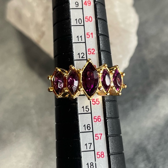 Avon | Jewelry | Vintage Avon Purple Gem Gold Ring | Poshmark